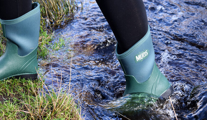 Muds Original Mid, Mens 3/4 Welly in Green | Wellies.com